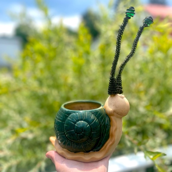 Vintage | Accents | Vintage Snail Flower Pot | Poshmark